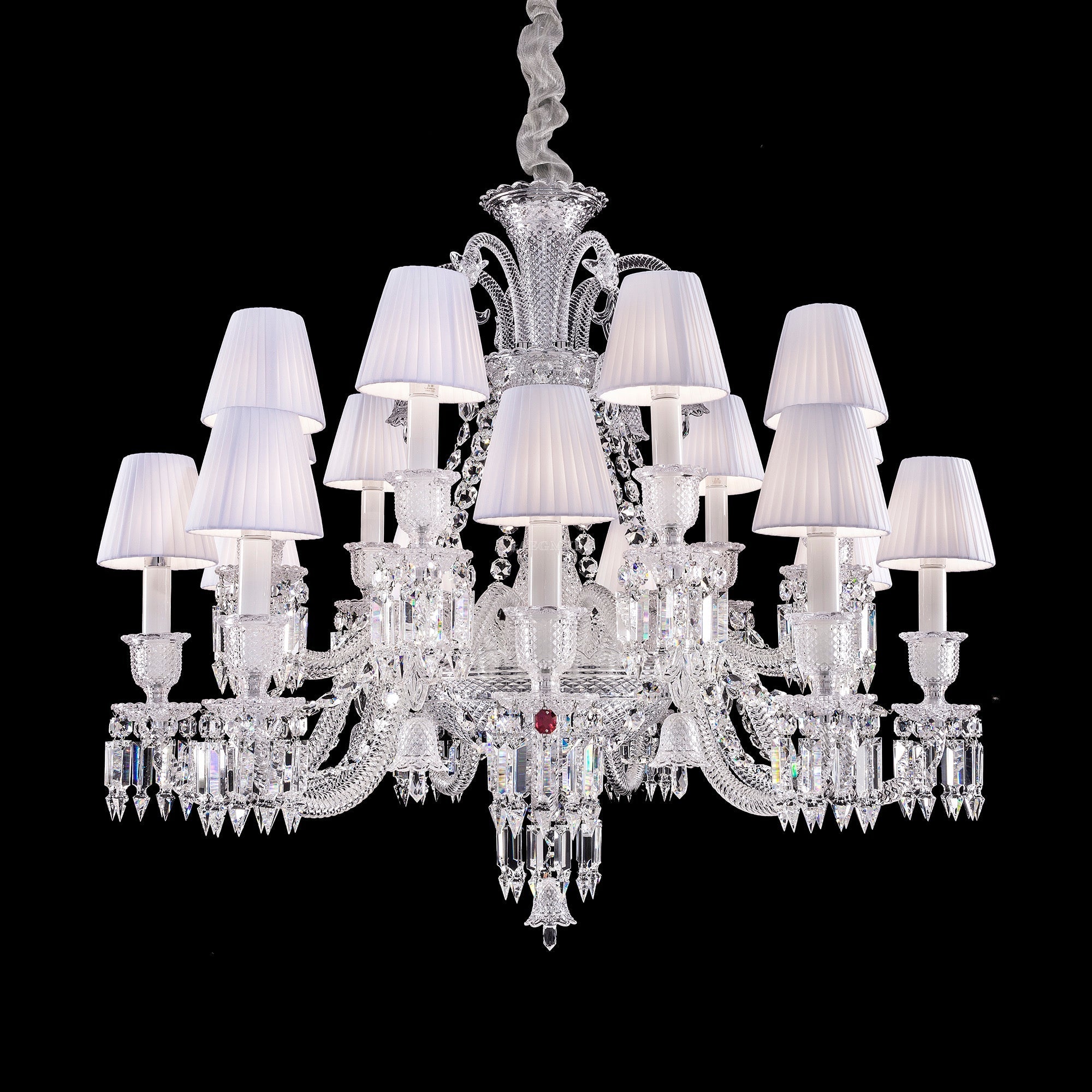 Light Luxury Classic Short Version Tiered Candle Light Crystal Chandel